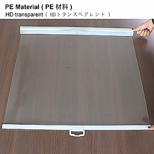 LXLZYXSF Clear Plastic Roller Shade for Supermarket Vegetables Display Cabinet/Commercial Refrigerated Upright Refrigerators, Counter Partition Blind with Handle (Size : W60cmxH150cm)