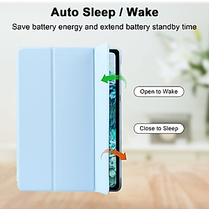 COO Case for Samsung Galaxy Tab S8 Plus/S7 FE/S7 Plus with S Pen Holder, Premium PU Leather Stand Folio Tablet Case for Galaxy Tab S8+ 2022/S7 FE 2021/S7 Plus 2020 12.4” (Blue)