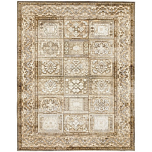DECOMALL ALYTA Washable Area Rugs, Vintage Non-Slip Carpet for Living Room Bedroom Sitting Room Family Room, Beige 7’6”x9’6”