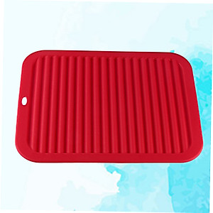 OKUMEYR Drain Tray Drying Mat Insulation Pad Silicone Mat Mat Large