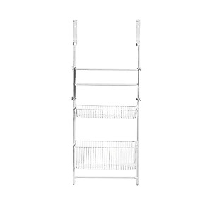 Household Essentials Metal Over the Door Drying Storage Rack, White