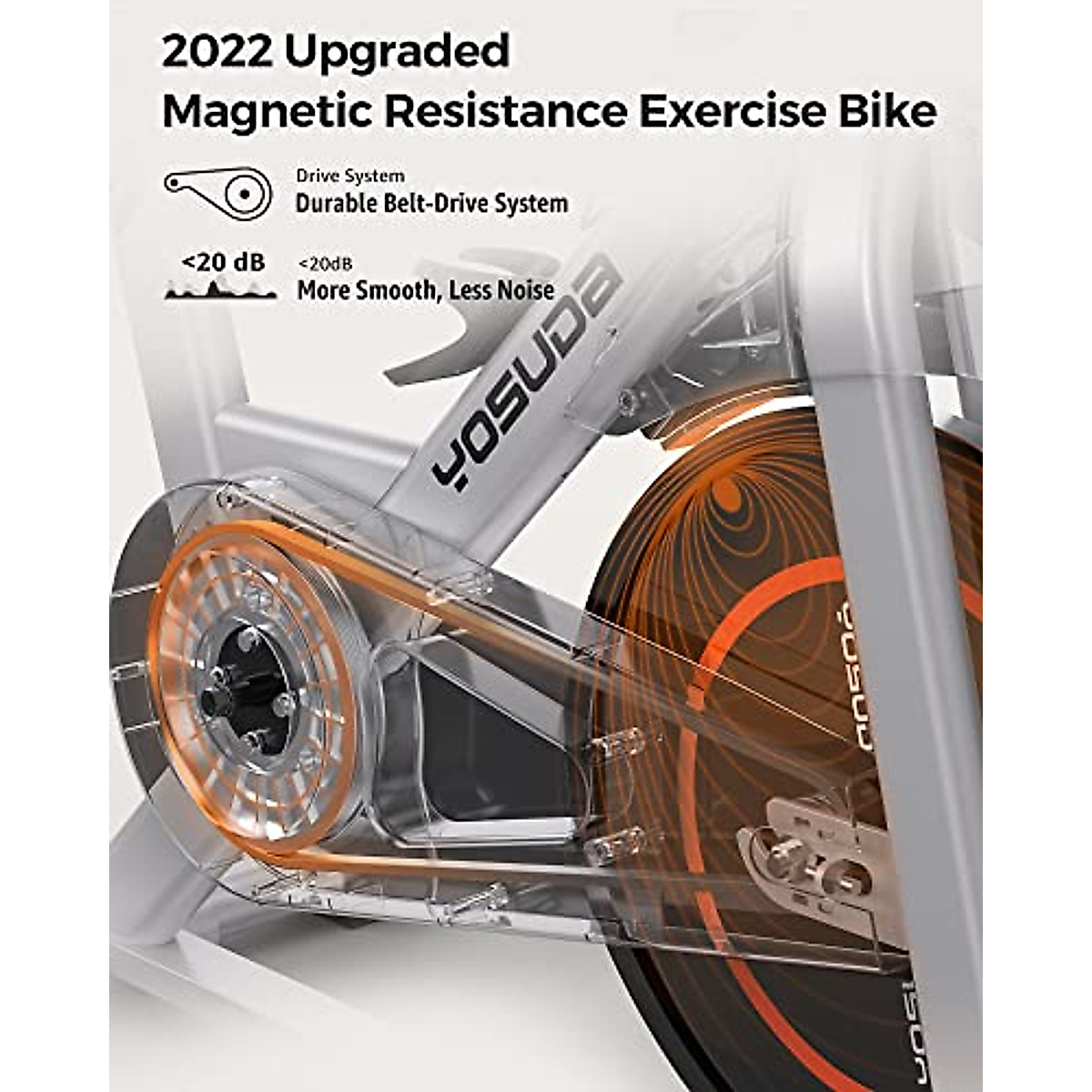 YOSUDA Indoor Cycling Bike Stationary Bike - Magnetic Resistance, Cycle Bike with Ipad Mount & Comfortable Seat Cushion, Magnetic Resistance