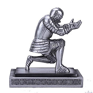 CYXStar Resin Soldier Executive Pen Holder Desk Organizer Cool Pen Stand Home Decor Resin Pencil Holder with a Pen for Men as Gift (Silver)