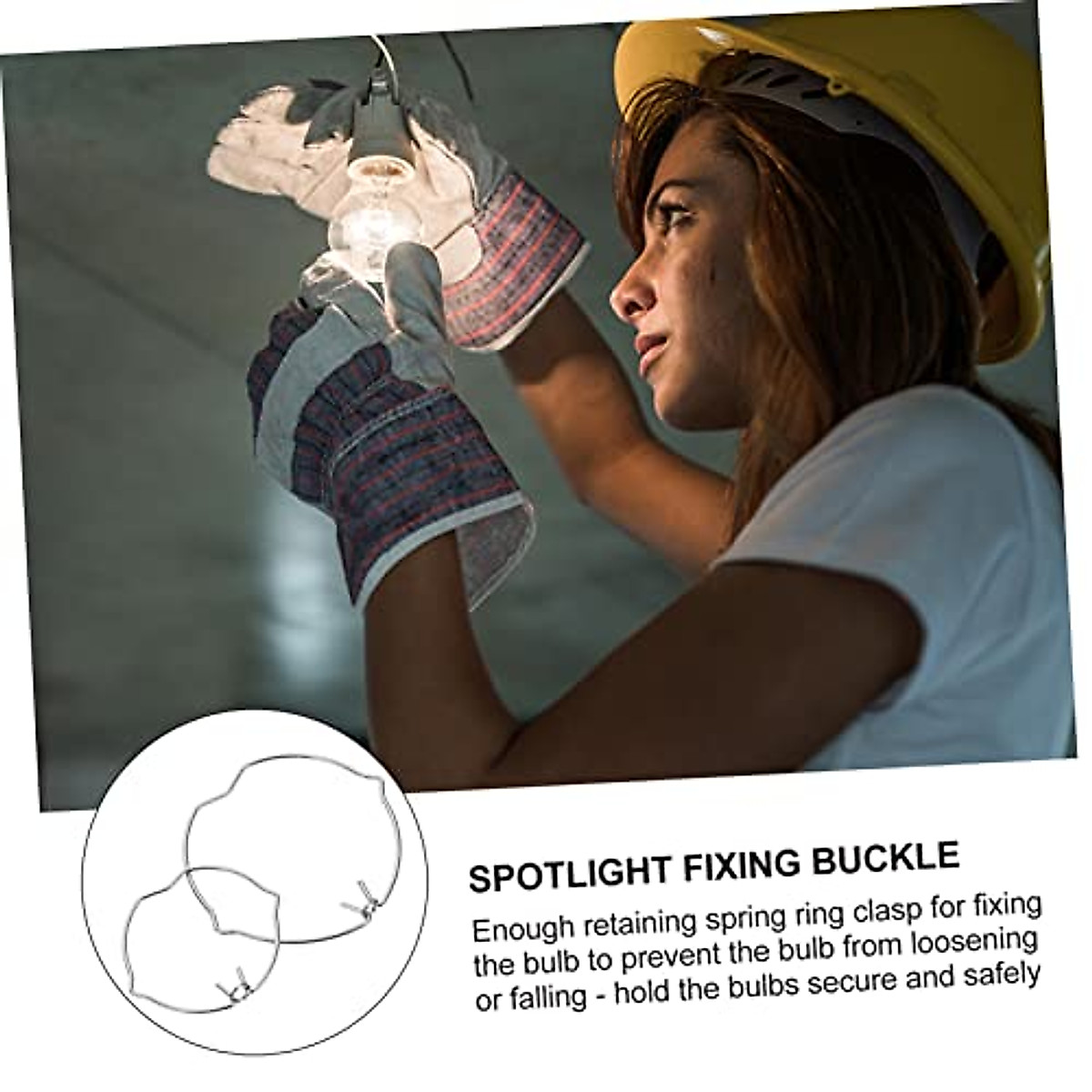 OSALADI 12pcs Spotlight Fixing Buckle Ring Spotlight Round Light Bulbs Spring Bulbs LED Bulb Round Retaining Clip Spot Light Retaining Spring Clip Downlight Repair Parts Retaining Rings