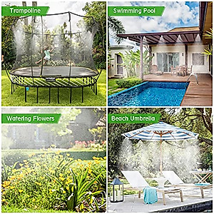 GEJRIO Mister System for Outside Patio，Outdoor Mister with 72FT Misting Hose，Patio Misters for Cooling with 26 Brass Mist Nozzles & an Adapter (3/4")，Misting Cooling System for Garden and Porch