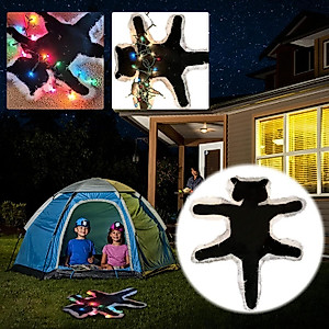 Light Up Fried Cat Rug Funny Aunt Bethany’s Fried Pussycat Rug from National Lampoon’s Humour Christmas Vacation Decoration Carpet, Perfect White Elephant Gift for Family Friends (Warm Lights)