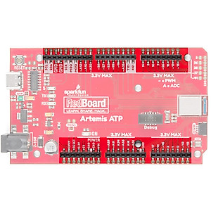 SparkFun RedBoard Artemis ATP Machine Learning Development Board Includes BLE 1 megabyte Flash USB-C Qwiic I2C MEMS Microphone Compatible with Arduino IDE platform Run TenserFlow Models Mega Footprint