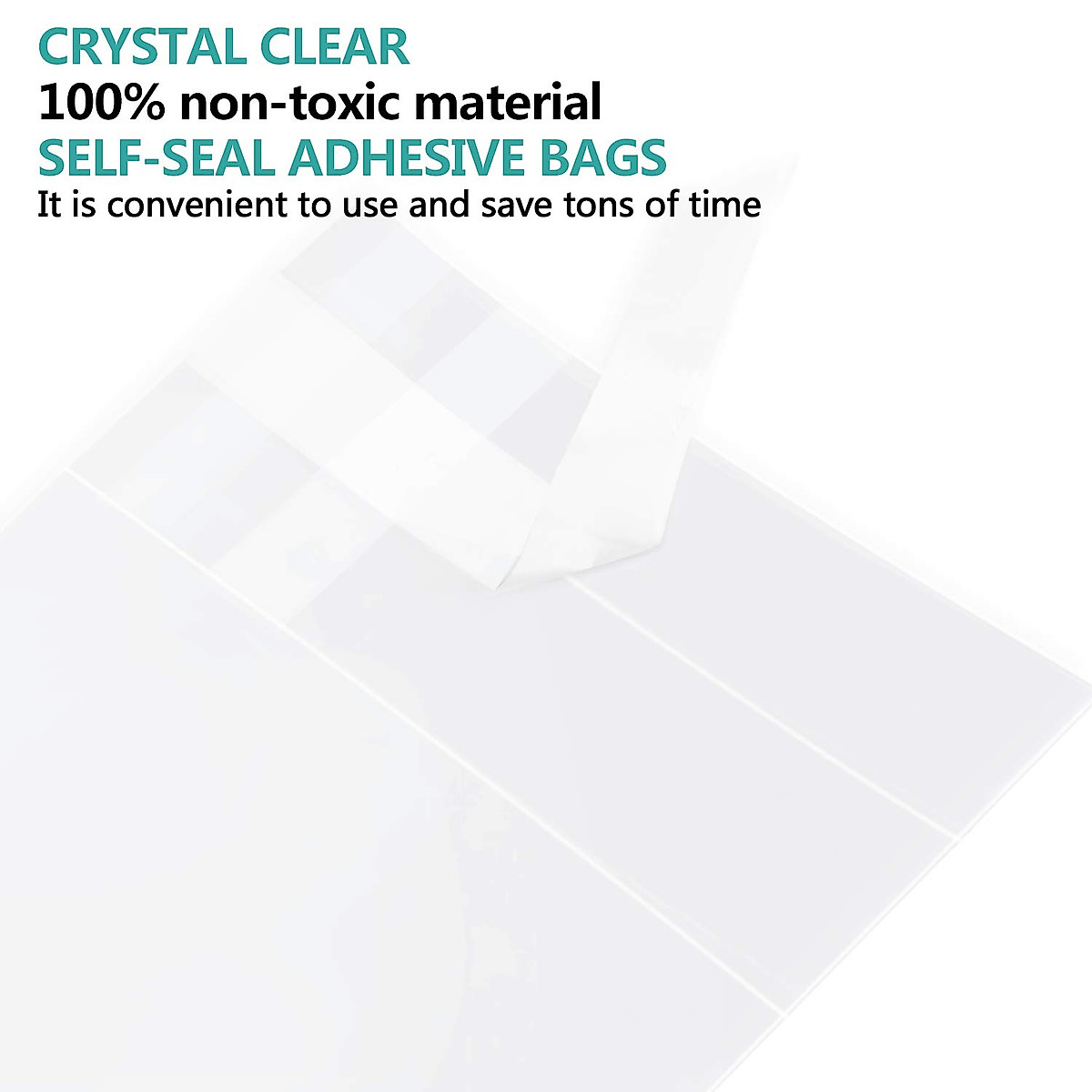 joybest 1000 Pcs - 4 x 6 Inch Clear Cello Cellophane Bags Self Sealing- 3.14 Mils Thick Cello Plastic Bag Fits 4 X 6 Prints, Photos, Cards & Envelopes