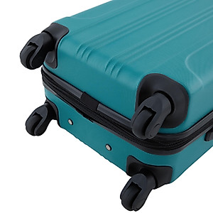 Travelers Club Chicago Hardside Expandable Spinner Luggage, Teal, 20" Carry-On