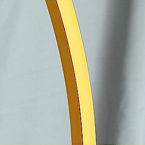 Round Wedding Arch with Bases, Metal Garden Arch, Heavy Duty Backdrop Stand Frame, Garden Decoration Rose Trellis Pergola, Great for Wedding Party Decoration,Gold,1m