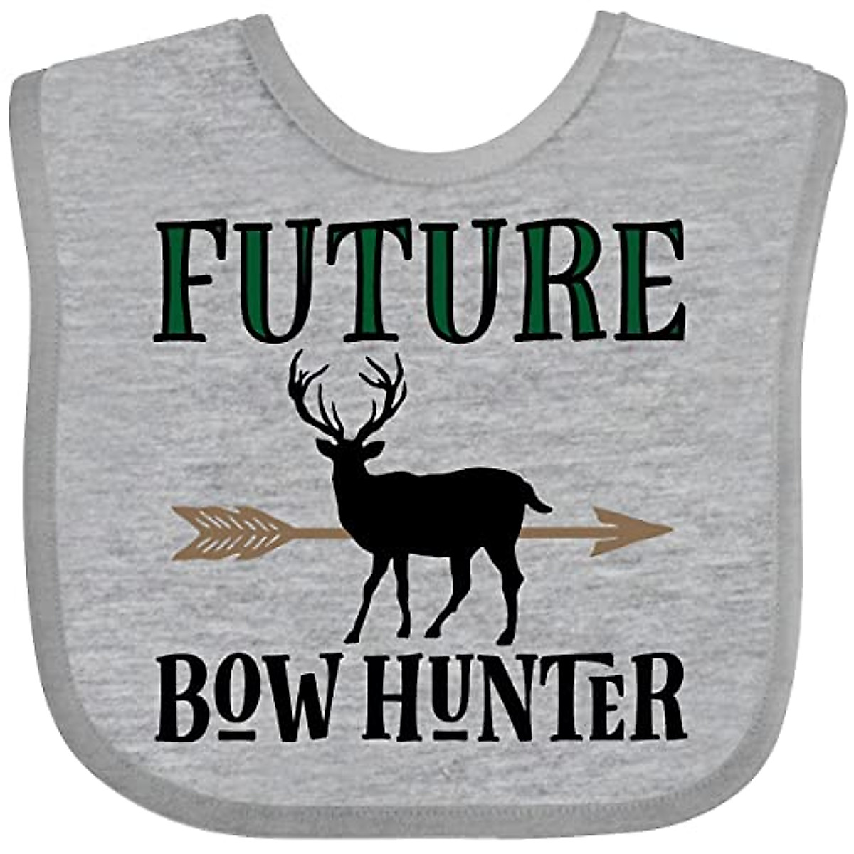 inktastic Hunting Future Bow Hunter Baby Bib Heather Grey 2de66