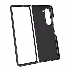 Futanwei for Samsung Galaxy Z Fold5 Case with Wrist Strap Grip Holder Kickstand, Galaxy Z Fold 5 5G Phone Case, [Hard PC + PU Leather] Full Body Shockproof Protective Case Cover for Women Girls, Black