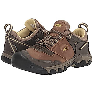 KEEN Women's Ridge Flex Low Height Waterproof Hiking Boots, Safari/Custard, 8