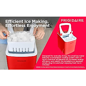 Frigidaire EFIC108 Counter top Portable, 26 lb per Day Compact Ice Maker Machine