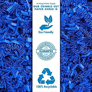 MagicWater Supply Crinkle Cut Paper Shred Filler (1 LB) for Gift Wrapping & Basket Filling - Sky Blue