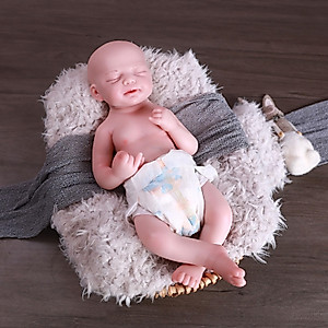 SERENDOLL 18.5 inch Realistic Full Silicone Baby Doll, Lifelike Reborn Baby Dolls, Toy, and Collectible Bald Boy