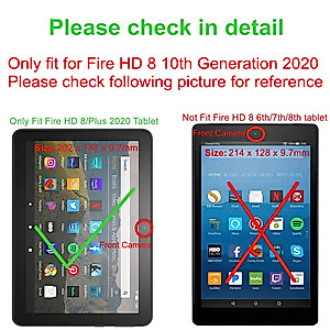 Famavala Shell Case Cover for All-New Amazon Fire HD 8 & 8 Plus Tablet (12th Generation/10th Generation, 2022/2020 Release) (BlueSky)