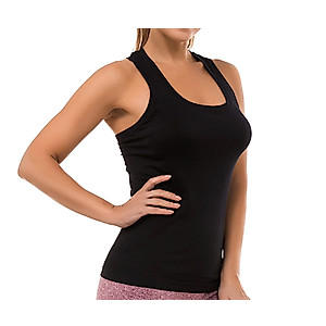 MathCat Workout Tops for Women Seamless Basic Sleeveless Muscle Tank Tops Racerback Athletic Yoga Running Daily Shirts