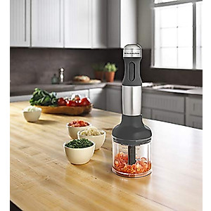 KitchenAid KHB2351CU 3-Speed Hand Blender - Contour Silver, 8 inches