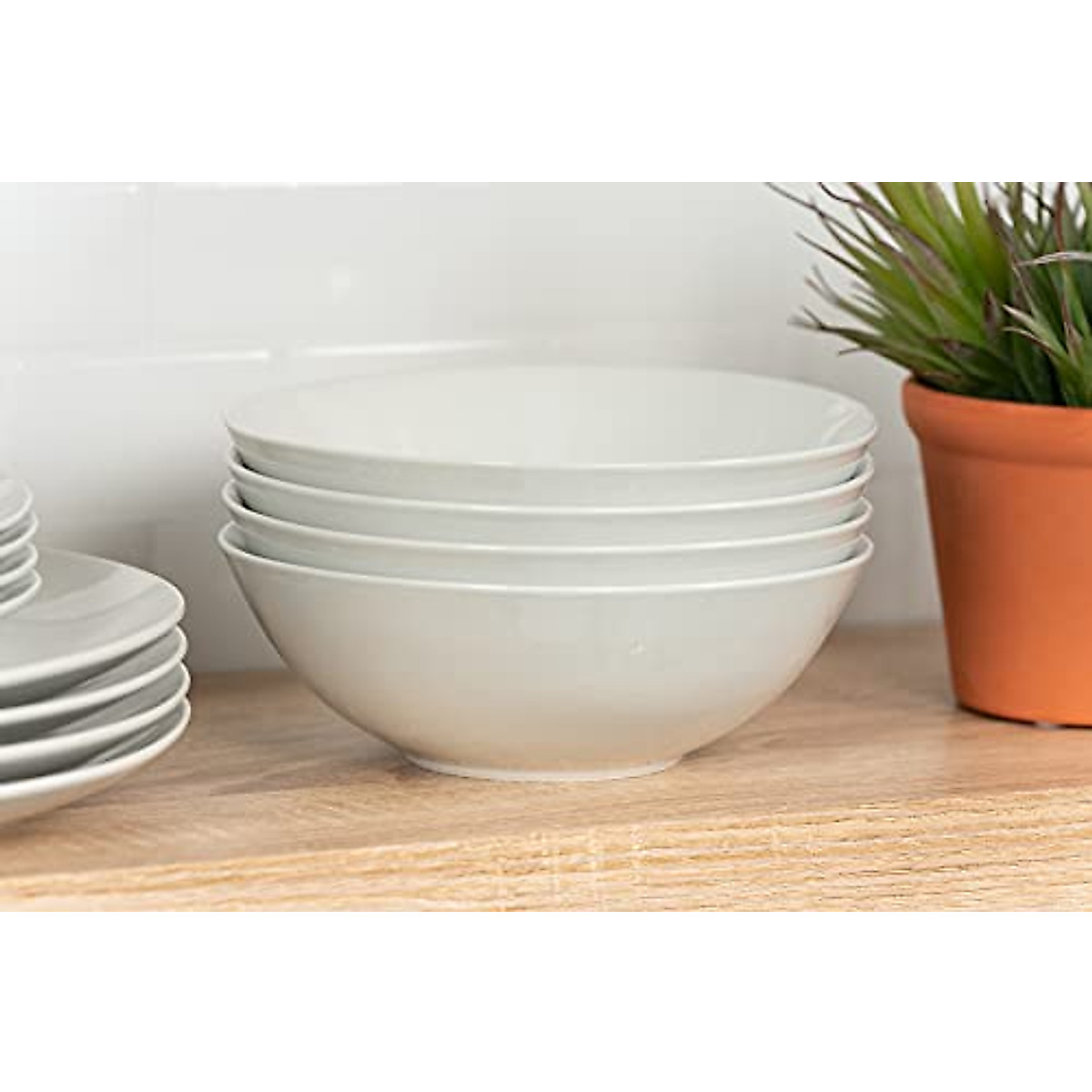 10 Strawberry Street Simply Coupe Dinnerware Set, White, Service for 4 ( 12 Piece)