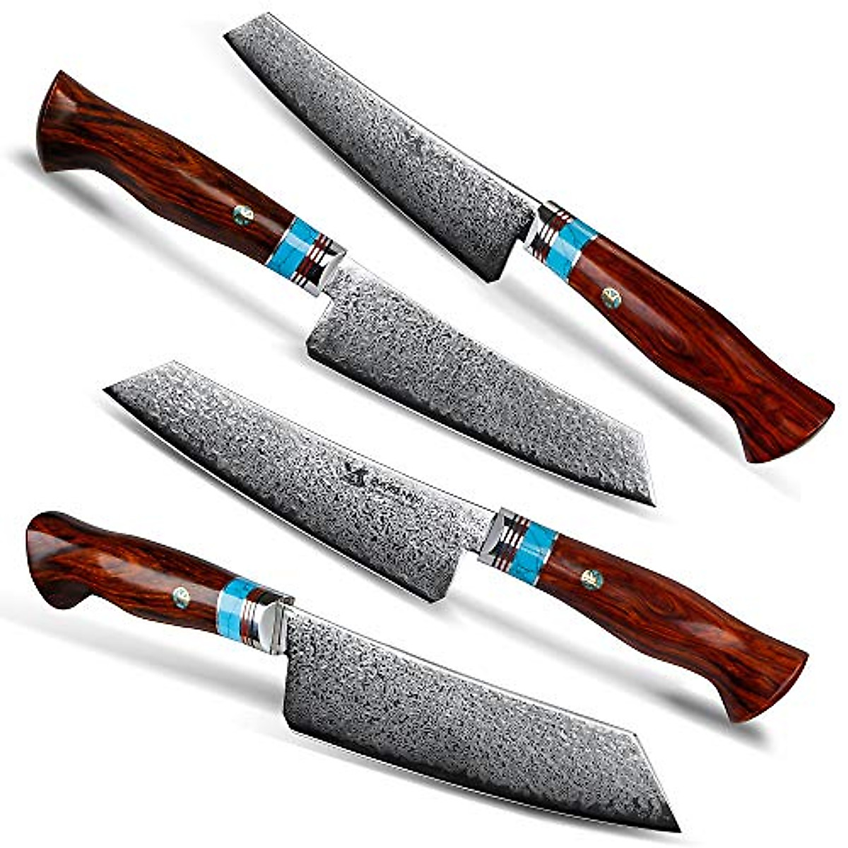 MSY BIGSUNNY Kiritsuke Knife - 67 Layers Damascus Steel - 6.7 Inch Blade - Stain & Corrosion Resistant Handmade Chef Knives
