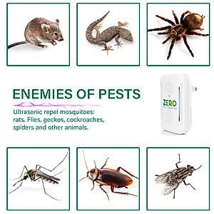 2024 Upgraded Version Ultrasonic Repeller Pest & Insect Repeller, Ultrasonic Repellent for Roach, Rodent, Mouse, Bugs, Mosquito, Mice, Spider, Ant,3 Mode Switching,6 Packs