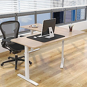 Bookshelf Height-Adjustable L-Shaped Standing Corner Desk Frame, Intelligent Electric Lifting Table with 4 Automatic Memory Keyboards, Heavy-Duty Steel Desk can Rotate 120°, for Home Office