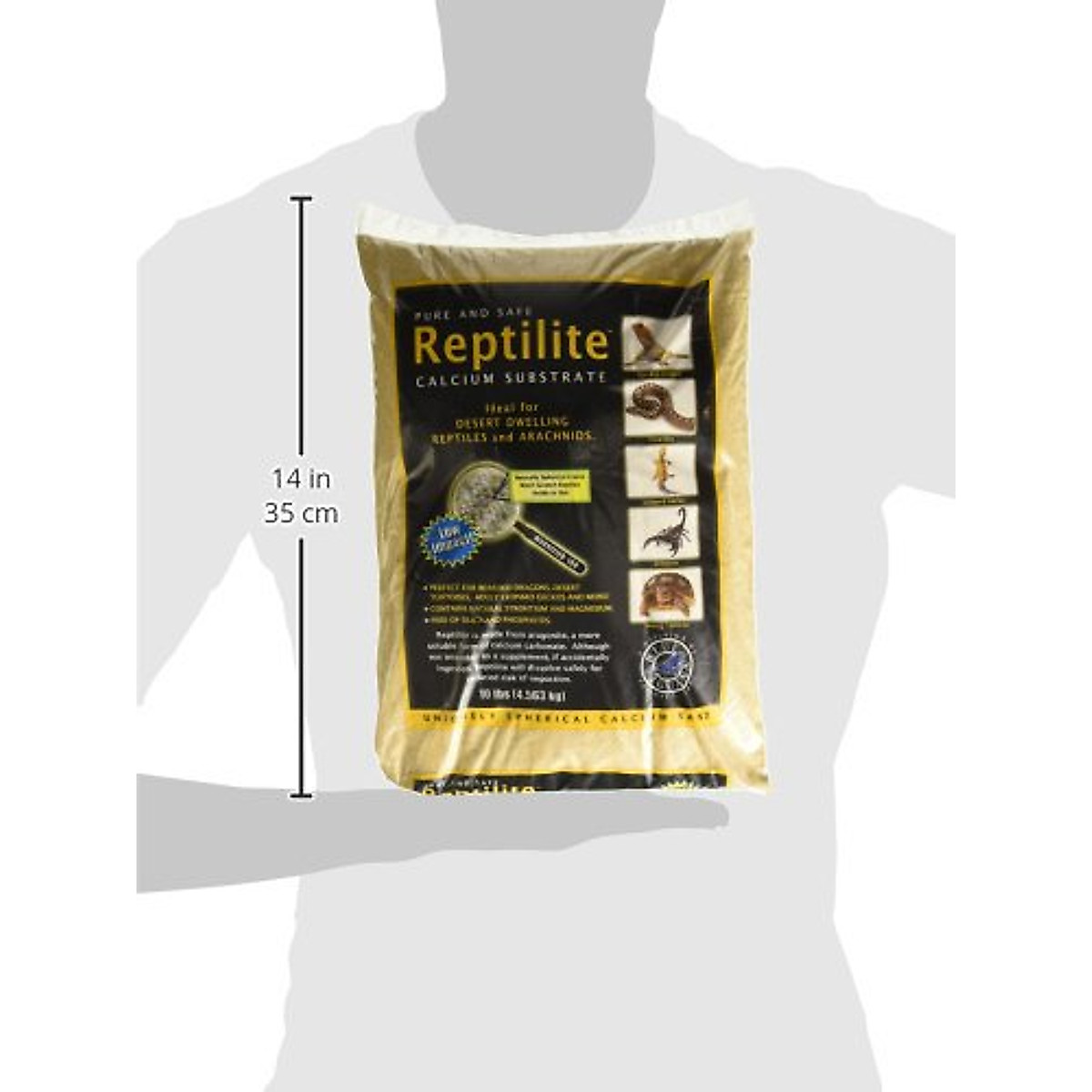 Carib Sea SCS00714 4-Pack Reptiles Calcium Substrate Sand, 10-Pound, Aztec Gold