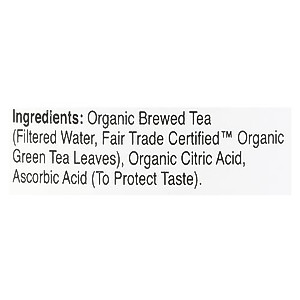 Just Ice Tea Ready To Drink Original Green Tea Unsweetened, Contains Caffeine, Fair Trade, Kosher, USDA Certified Organic, 16 Fluid Ounce (Pack of 12)