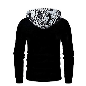 Hoodies for Men Thenlian Men‘s Christmas Autumn Winter Casual Sweatshirt Hoodies Top Blouse Tracksuits(Black, XL)