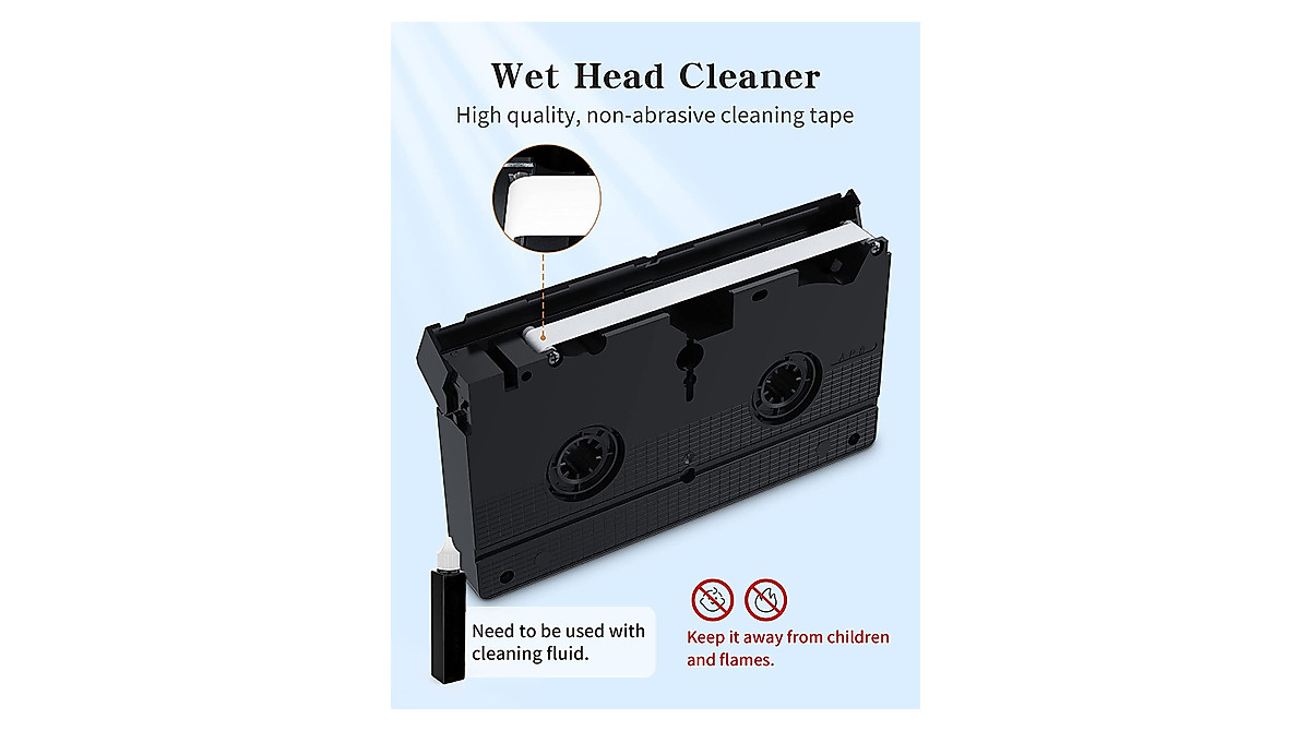 VCC VHS VCR Head Cleaning Kit for Better Playback Quality