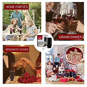 Exptolii Electric Wine Aerator Pourer, Automatic One-Touch Wine Decanter and Wine Dispenser Pump Wine Oxidizer for Red and White Wine