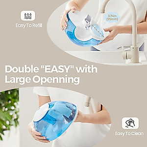 raydrop Cool Mist 2.2L Humidifiers for Bedroom, 28dB Whisper-Quiet Ultrasonic Humidifier, Easy to Clean Home Humidifier, Auto Shut-Off, 30H Work Time, Night Light (Blue)