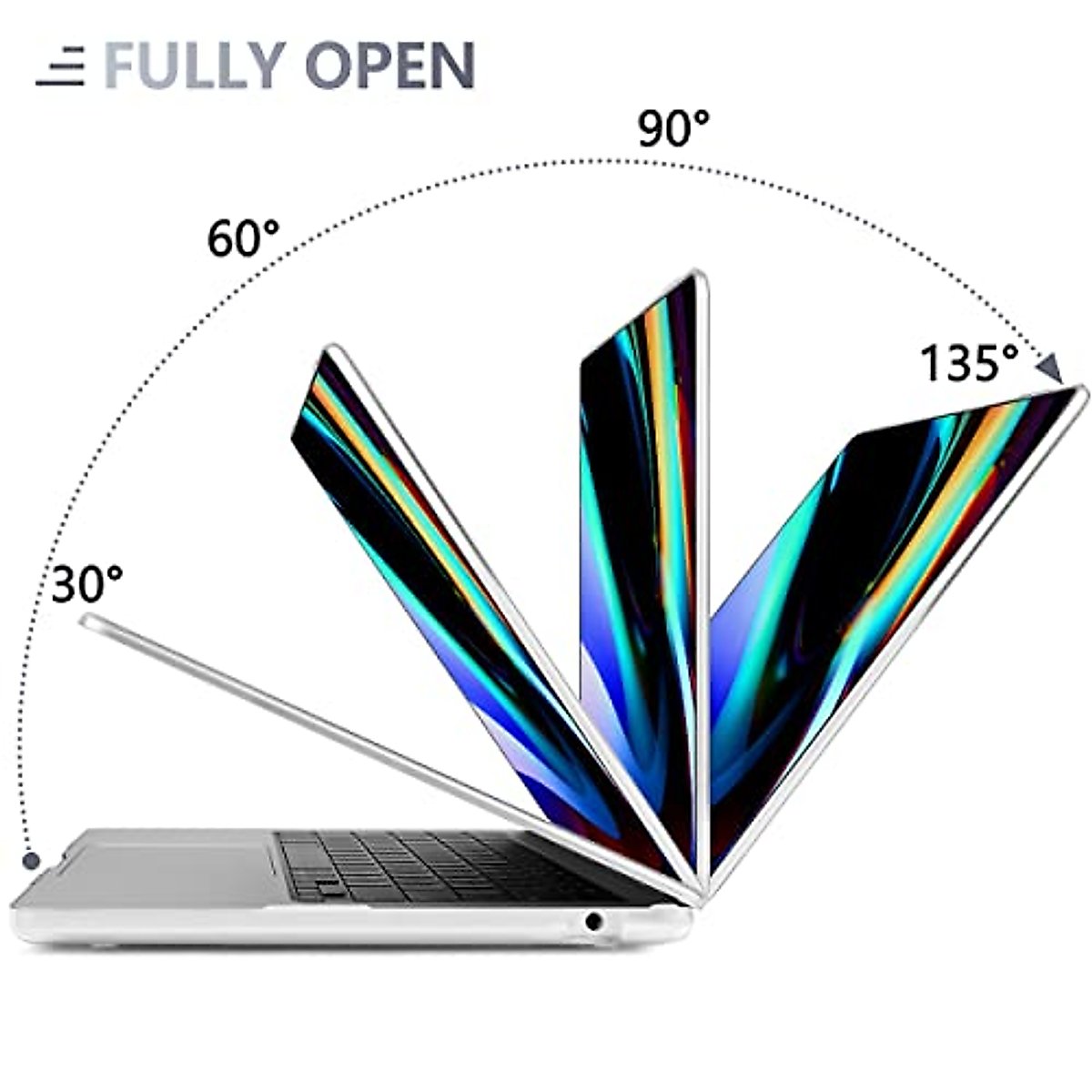 Batianda Compatible with New MacBook Air 15 inch Case 2024 M3 M2 Chip Model A3114/A2941, Hard Shell Case with Screen Protector TPU Keyboard Cover and OTG adapter, Crystal Clear