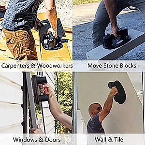 GRABO Nemo (1 Battery, 1 Seal) - Electric Vacuum Suction Cup Lifter for Wood, Paver, Drywall, Marble, Tile and More (Lifts up to 375 lbs)