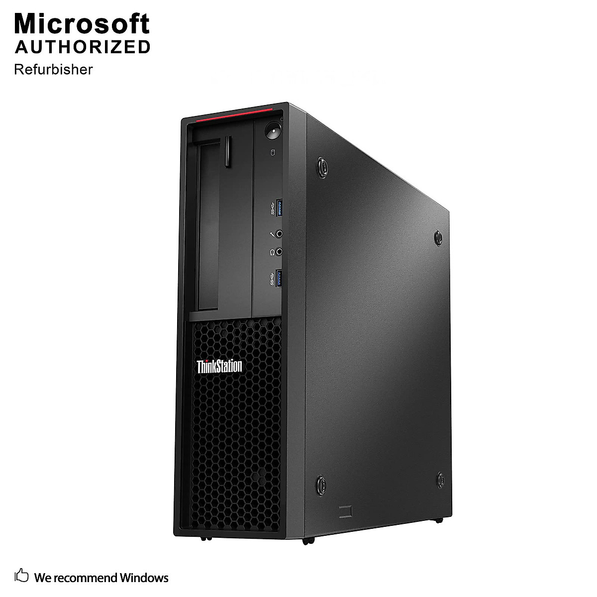 Lenovo ThinkStation P310 SFF High Performance Business Desktop Computer, Intel Core i3-6100 3.7GHz, 32G DDR4, 2T HDD, WiFi, BT, 4K Support, DP, VGA, Win 10 Pro 64 English/Spanish/French(Renewed)