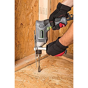 Genesis GHD1275 7.5-Amp 1/2-In. Variable-Speed Reversible Hammer Drill with Depth Gauge, Auxiliary Handle, Chuck Key and 2 Year Warranty