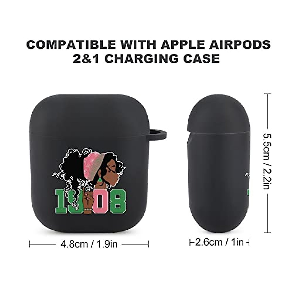 Sorority Airpods Case with Keychain Suitable for Airpods Airpods Protective Cover