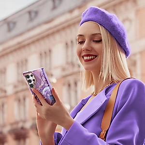 Chvelop Compatible with Samsung Galaxy S23 Ultra 5G Case 6.8'', Slim Stylish Protective Case, 360° Protection, [No Built-in Screen Protector] [Camera Lens Cover]-River/Purple