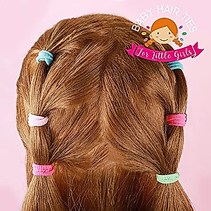 Baby Hair Ties, YGDZ 300pcs Elastic Toddler Hair Ties for Little Girls Kids, Small Mini Hair Bands Soft Ponytail Holders Hair Accessories, Multicolor