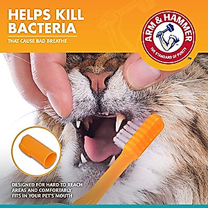 Arm & Hammer for Pets Dental Kit for Cats | Eliminates Bad Breath | 3 Piece Set Includes Cat Toothpaste, Cat Toothbrush & Cat Fingerbrush in Tasty Tuna Flavor,2.5 ounces