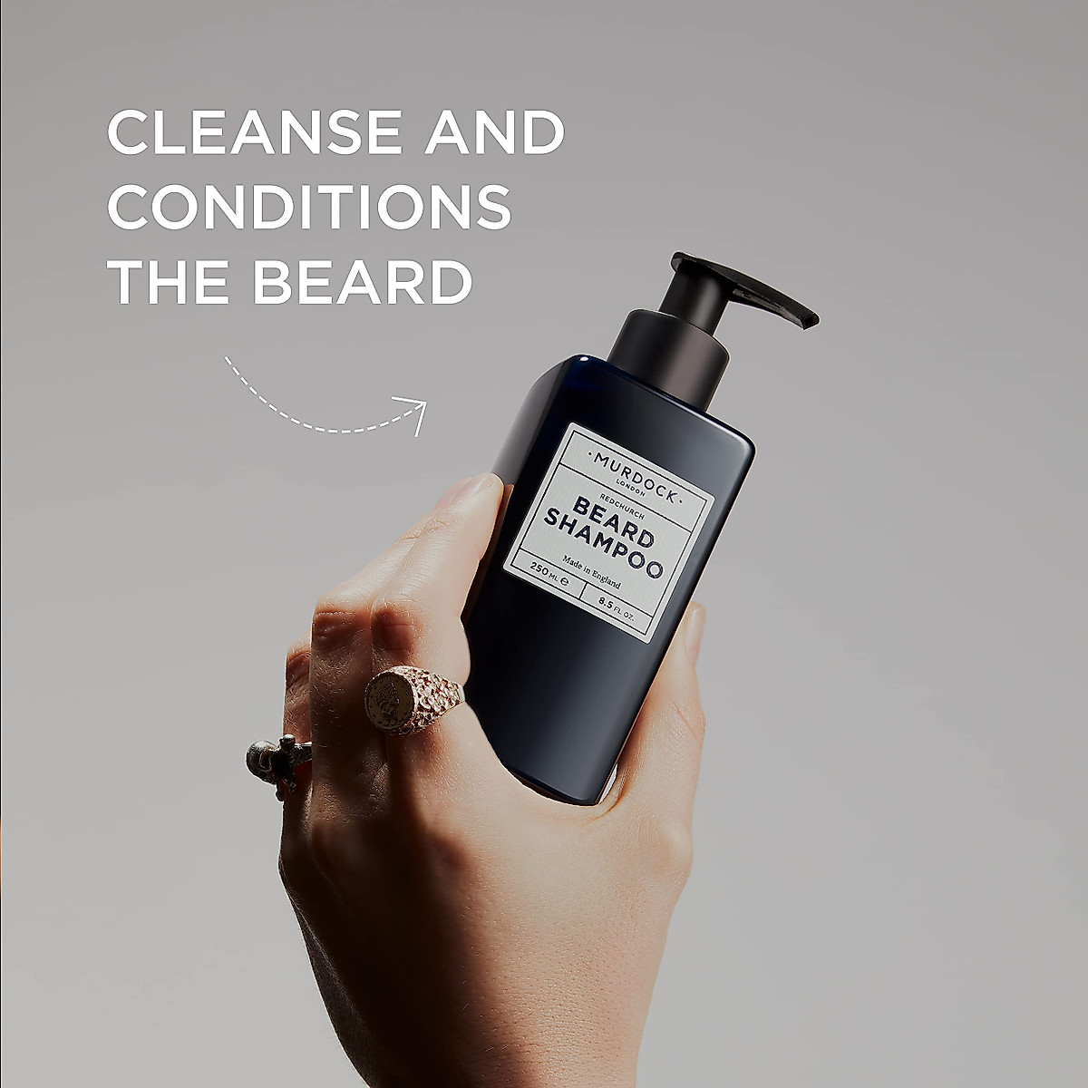 Murdock London Beard Shampoo with Natural Oils - Sulphate Free Shampoo Protects and Soothes Skin & Hair - 8.5 oz