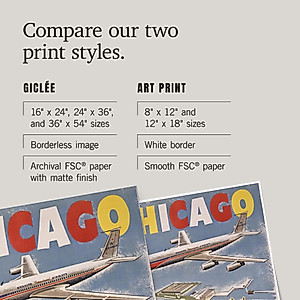 Chicago, Illinois Poster, Chicago By Air (16x24 Giclee Gallery Art Print, Vivid Textured Wall Decor)