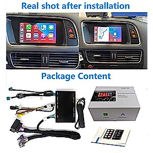 Road Top Wireless Carplay Android Auto Retrofit Kit for Audi A4 A5 S4 S5 RS4 RS5 Q5 2008-2015 with 3GMMI Factory Screen Update, Support Mirrorlink, Siri, Original Control, Camera