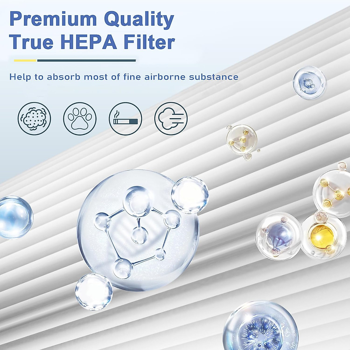 14 True HEPA Filter Replacement for Puro 240 Air Purifier, HP-14 240 Replacement Filter for 240 Air Purifier, 3-in-1 Activated Carbon Air Purifier Filter, 2 Pack