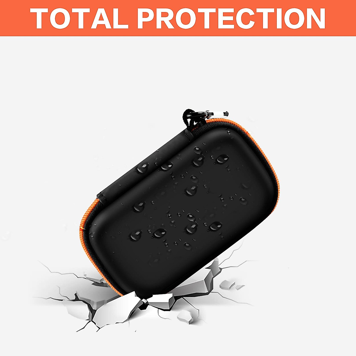 Case Compatible with SanDisk 1TB 2TB 500GB Extreme Portable SSD, Fits for SanDisk PRO External Solid State Drive, Hard Drive Storage Holder for SDSSDE61/ SDSSDE60/ SDSSDE81 (Box Only)(Orange)