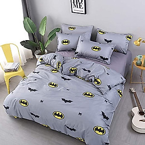 Vefadisa Bat Kids Duvet Cover Set Twin Size Printed Bat Animal Bedding Cover Set Zipper Closure Soft for Kids Boys Teens Bedroom Decor 1 Duvet Cover 2 Pillowcase (No Comforter)