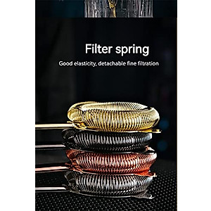 Cocktail Strainer,hawthorne strainer,Stainless Steel Bar Strainer, Bar Tool Drink Strainer with 100 Wire Spring for Professional Bartenders and Mixologists Professional for Bar Restaurant Home