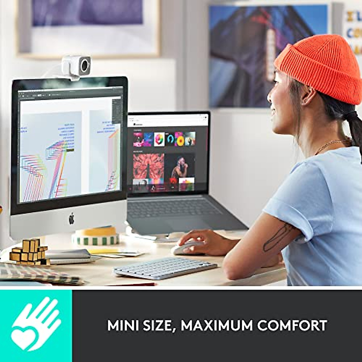Logitech MX Backlit Keys Mini for Mac Minimalist Wireless Illuminated Keyboard, Compact, Bluetooth, USB-C, for MacBook Pro, Macbook Air, iMac, iPad - With Free Adobe Creative Cloud Subscription