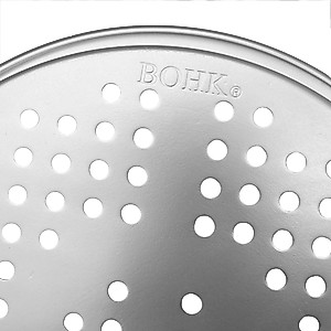 BOHK Turkey Chicken Fryer Poultry Rack Set Deep Frying Rack and Handle lifter Hook Stainless Steel Vertical Chicken Roaster Stand Rack, Heavy Duty Aluminum Roasting Drip Pan (Style A)
